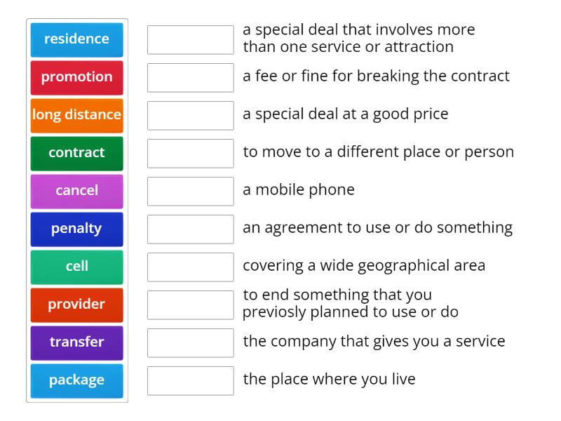 Vocabulary Activity-Phoning a Call Center - Match up