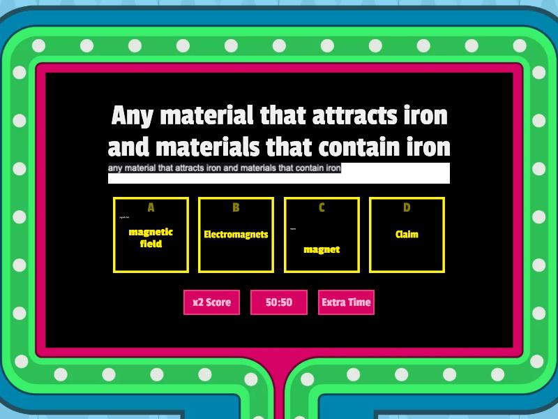 Magnetism and Electricity - Gameshow quiz