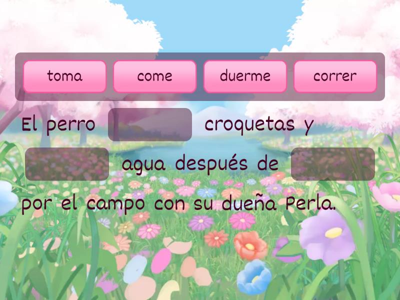 Completa la oracion - Complete the sentence