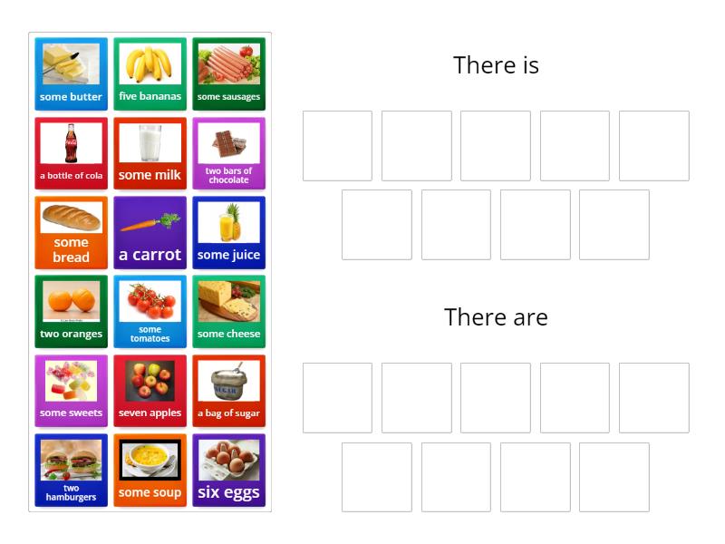 (Food) There is / There are - Ordenar por grupo