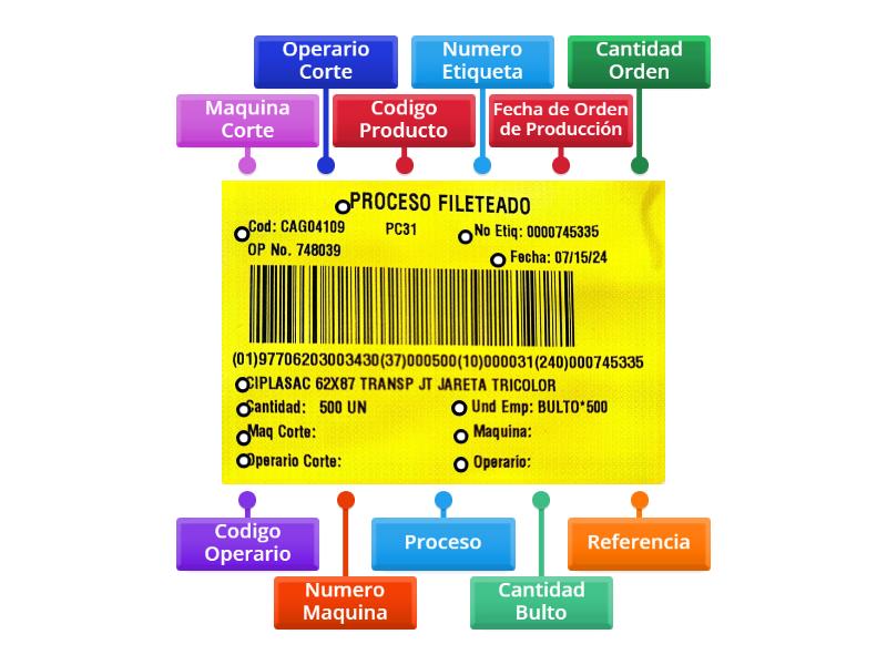 Partes Etiqueta - Diagrama con etiquetas