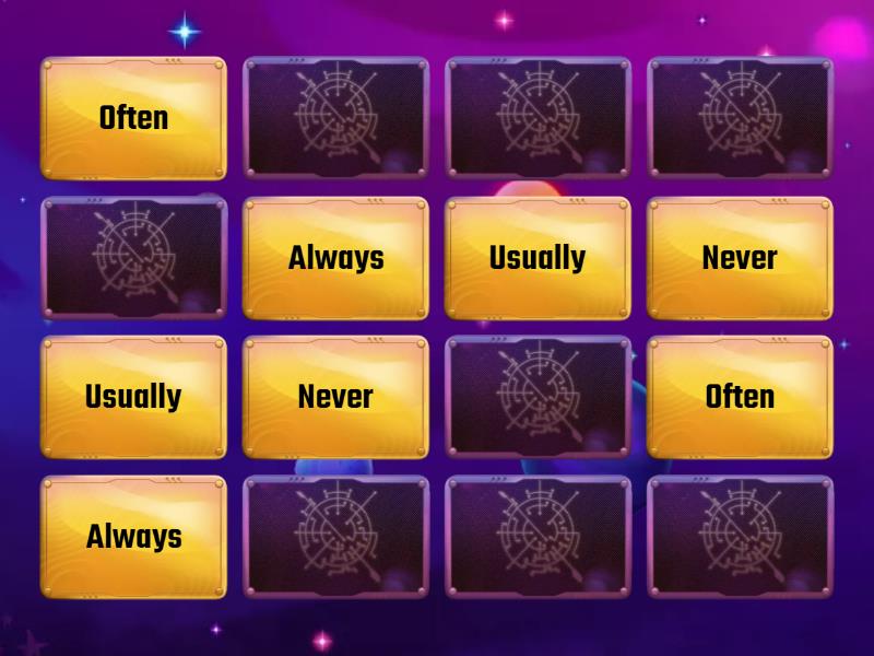 Adverbs of Frequency - Matching pairs