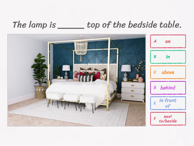 Prepositions of Place - Rooms in the House - Quiz