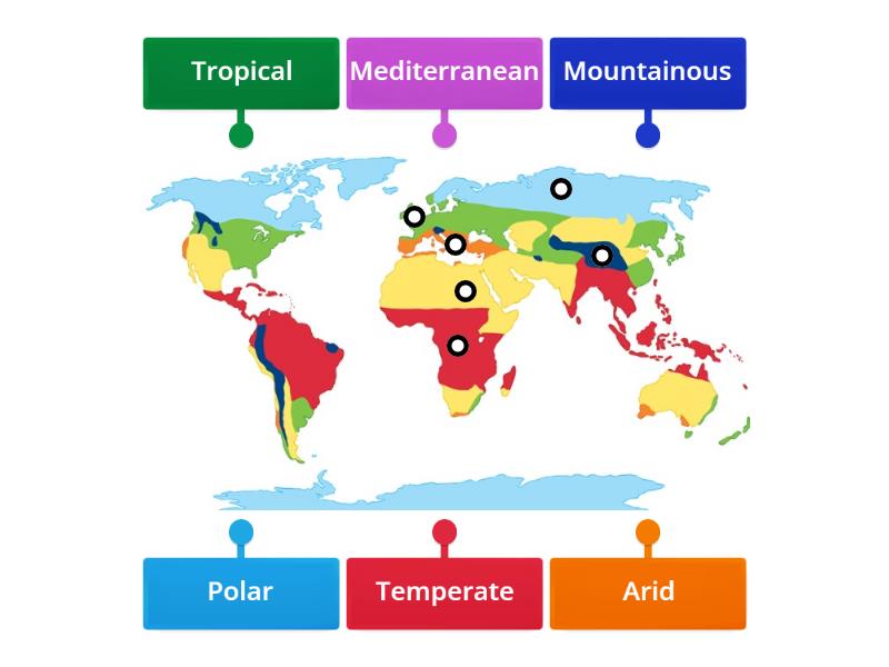 Climate Zones - Year 4 - Labelled diagram