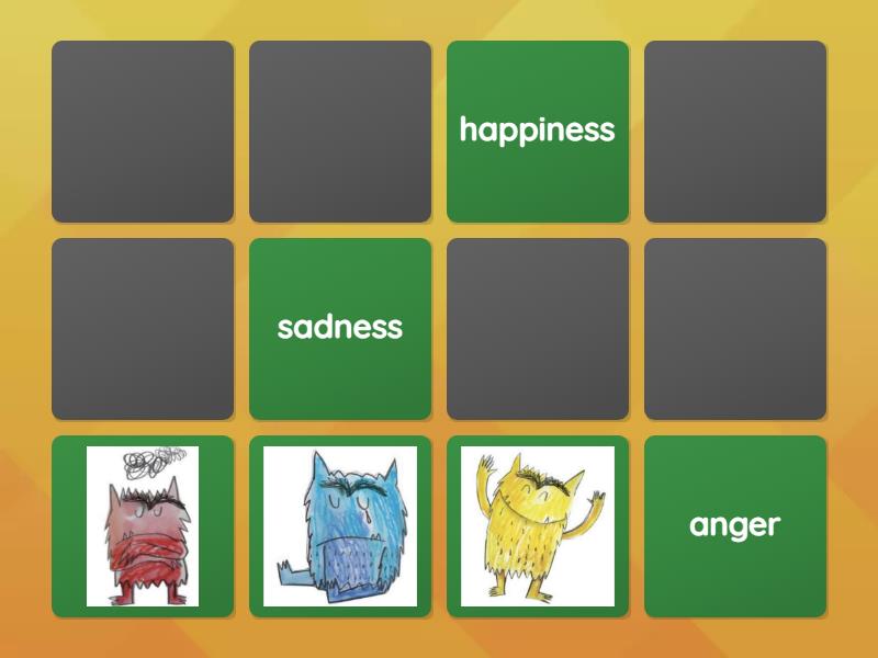 The color monster - Matching pairs