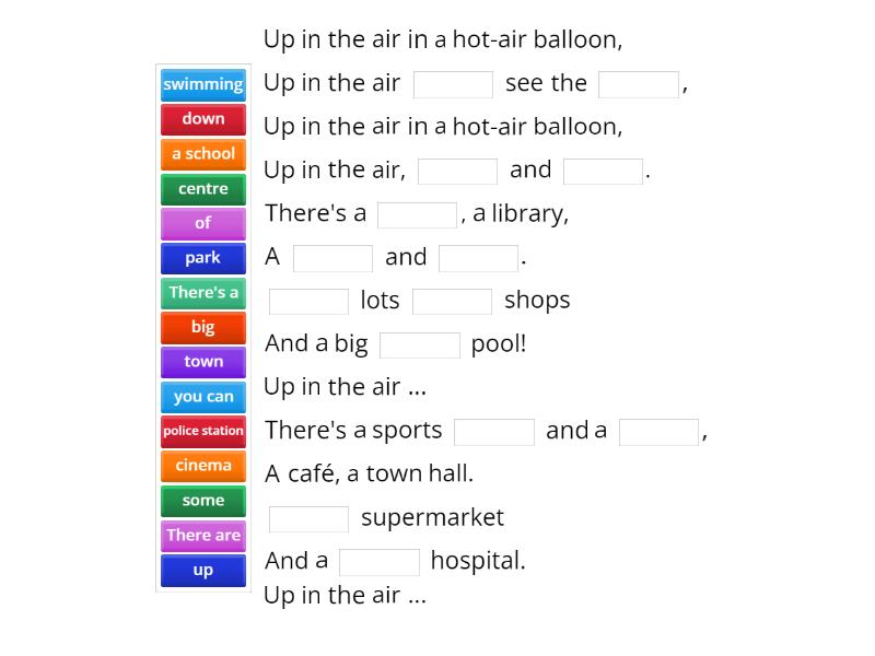 ACE 3 unit 8 song 1 - Complete the sentence