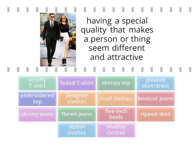 GE C1 U4 Clothing adjectives - Find the match