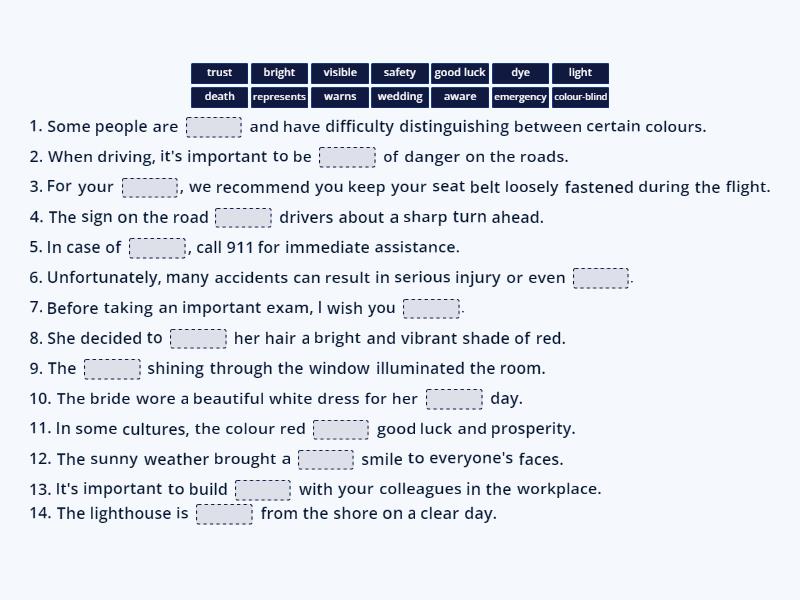 Impact 2 Unit 1 vocabulary new context - Complete the sentence