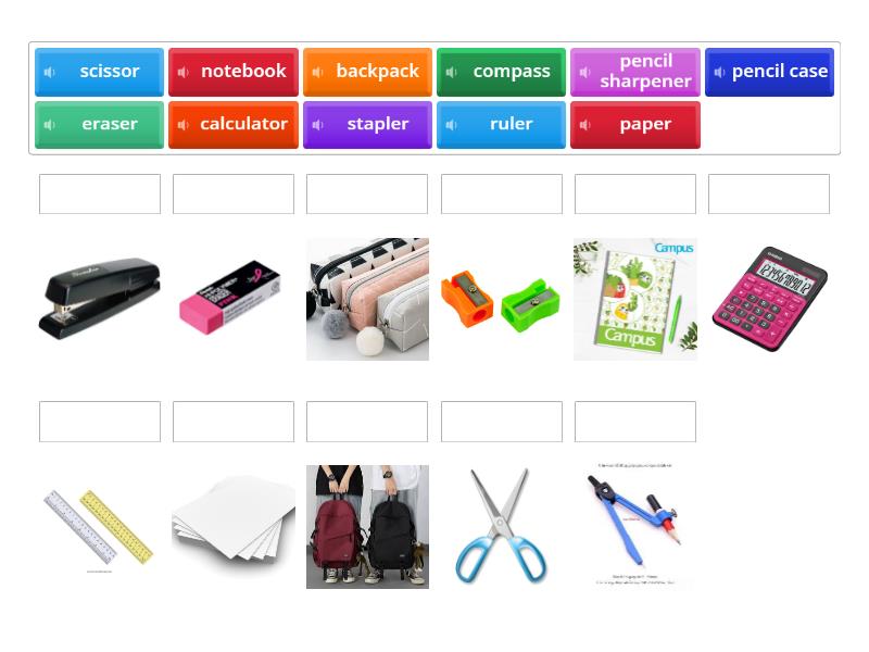 school things - Match up