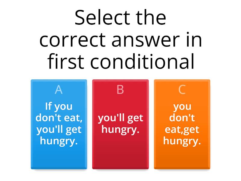 First conditional - Quiz