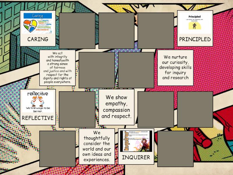 IB Learner Profile Matching - Matching pairs