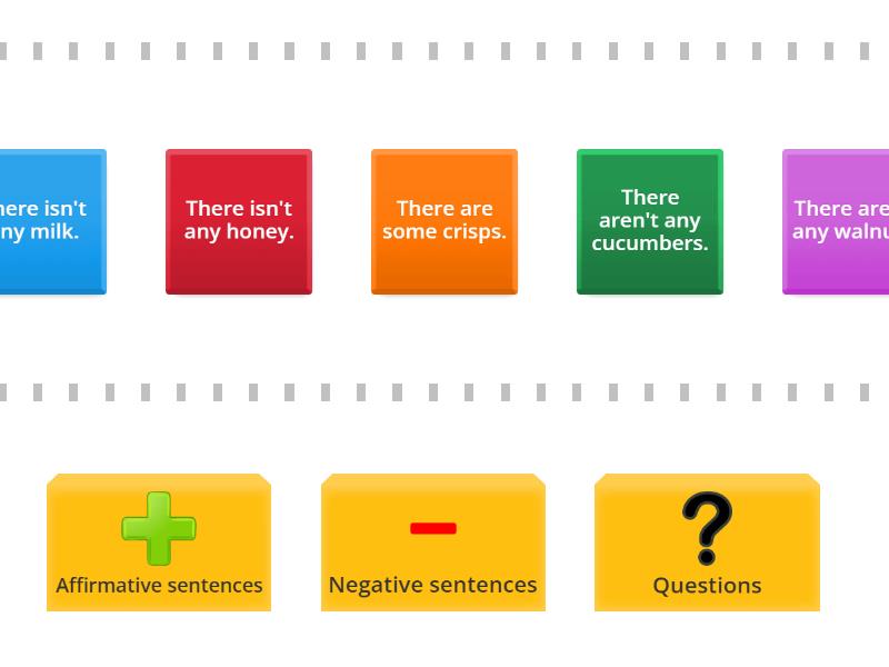 1. Group sentences (some / any) - Speed sorting