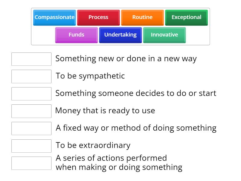 Wonders Unit 1 Argumentative Text Vocabulary - Match up