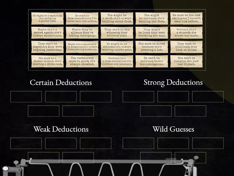 Deduction Quest - Group sort