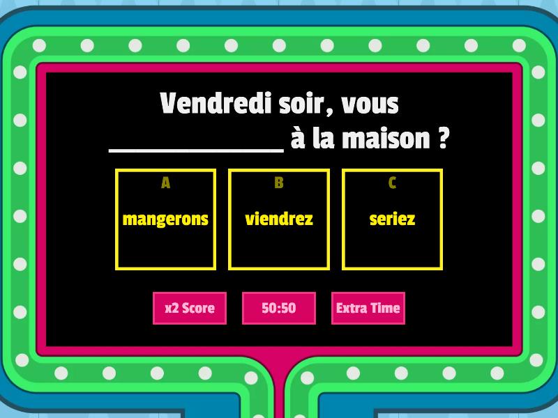 Le futur simple. - Gameshow quiz
