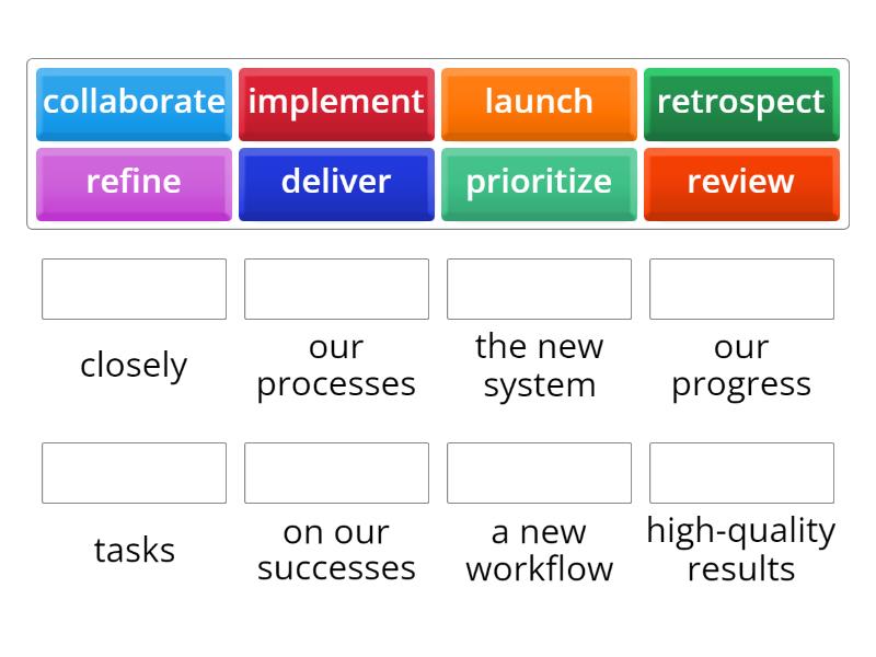 Collocations with basic verbs - Match up