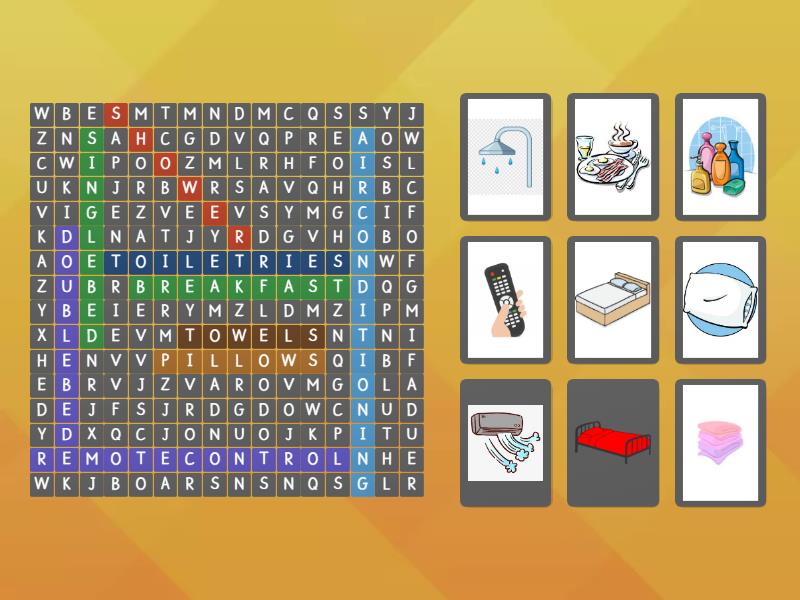 Vocabulary - Hotel - Wordsearch