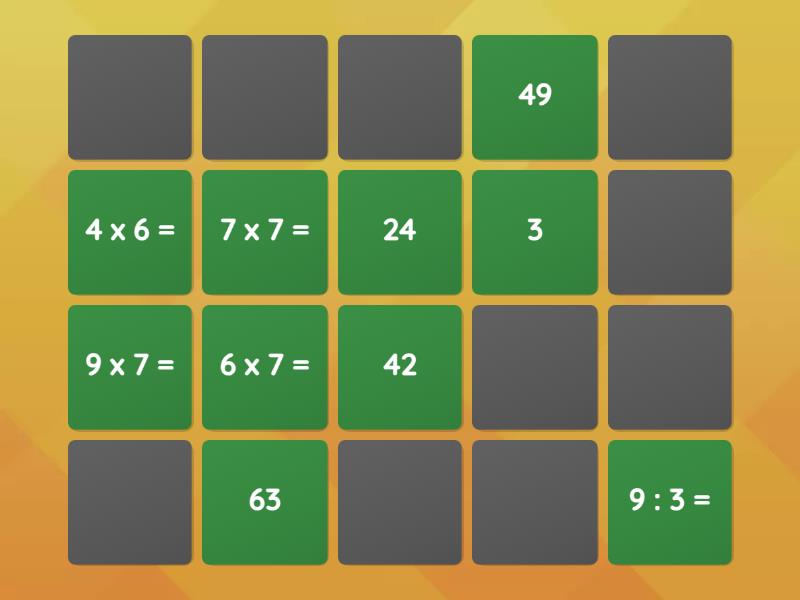 Salinan Permainan Matematika - Matching pairs
