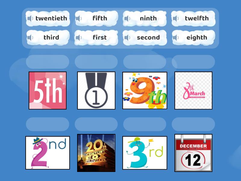 Ordinal Numbers - Match up