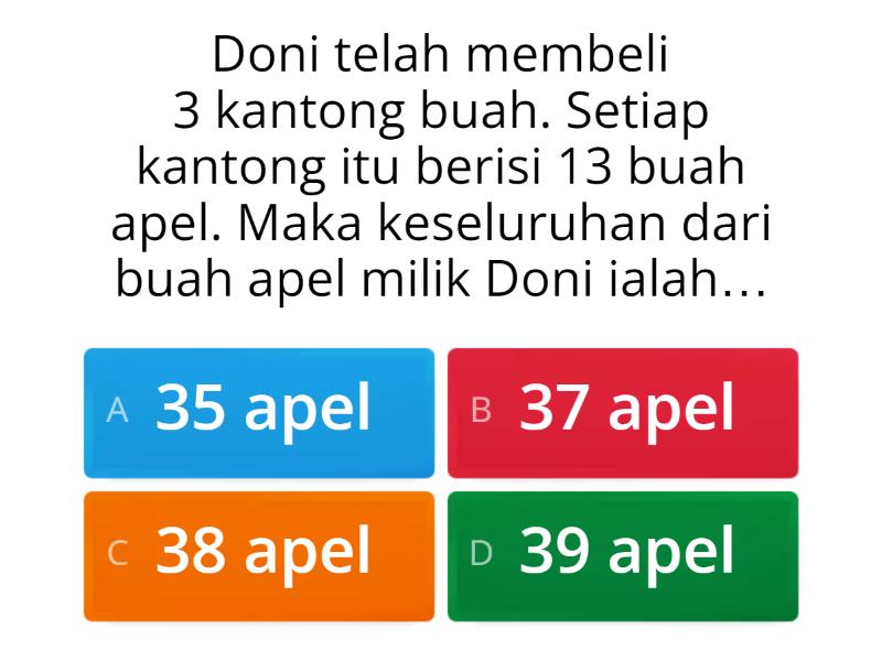 Matematika Kelas 2 SDN 3 Aikmel - Quiz
