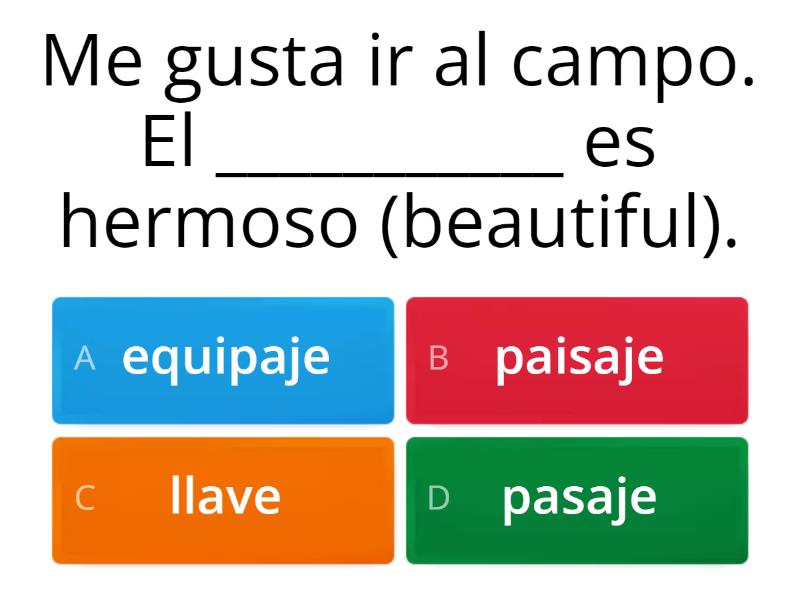 Los viajes y las vacaciones - Quiz