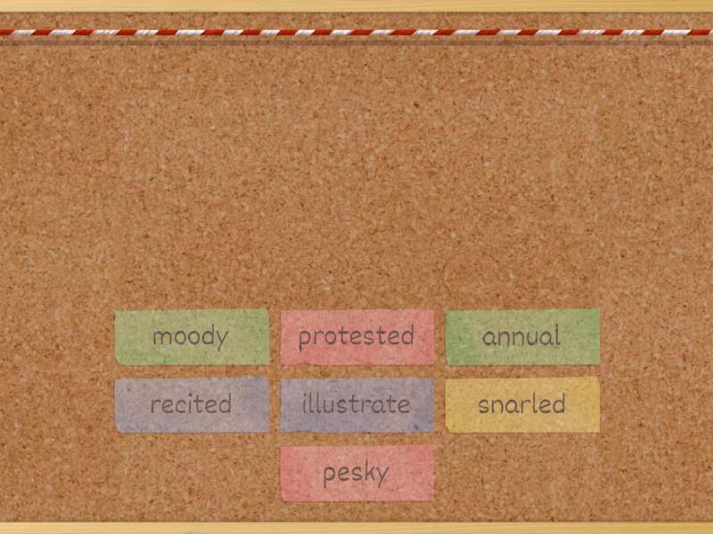 Judy Moody, Mood Martian vocabulary - Find the match