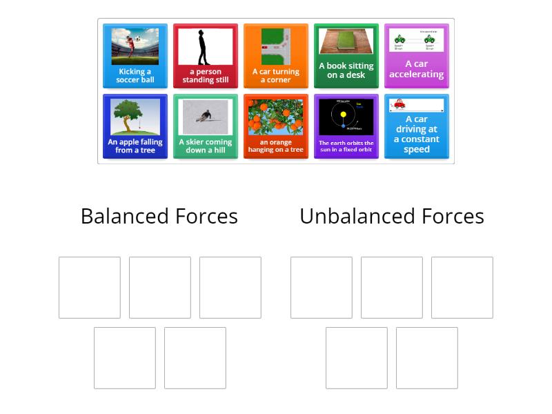 Balanced v. Unbalanced Forces Sort - Group sort
