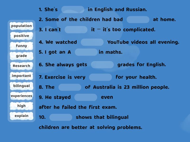 Unit 6_Part 2 (SC) - Complete the sentence