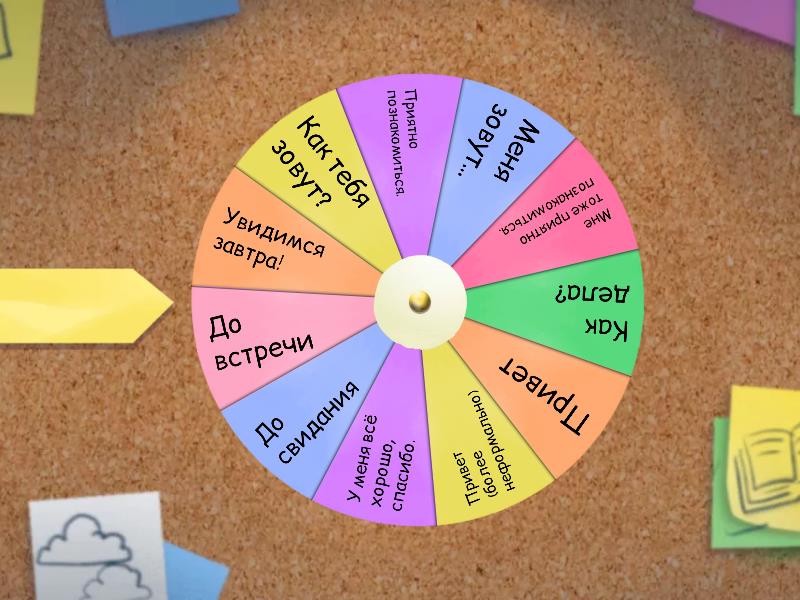 Greetings wheel - Spin the wheel
