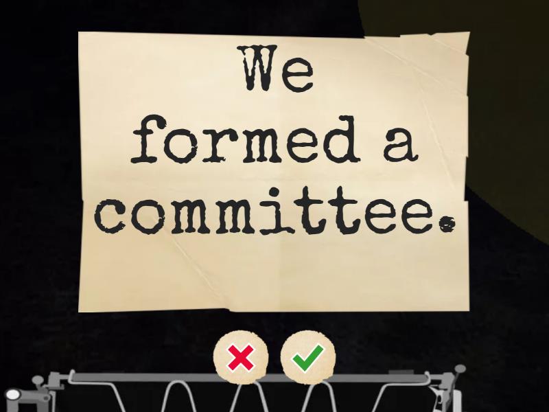 I formed a committee. - Tarjetas flash