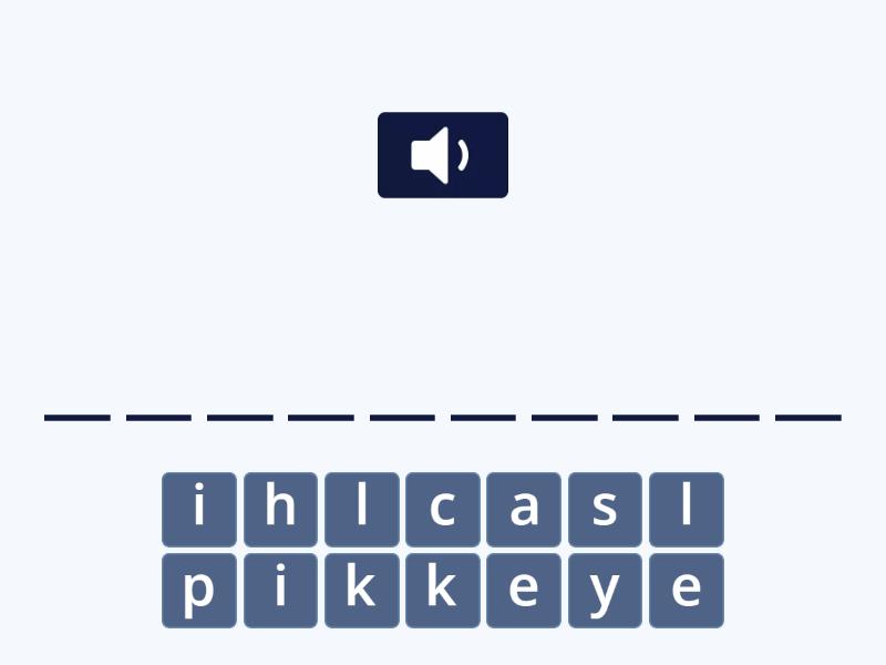 Write the words you hear - Spell the word