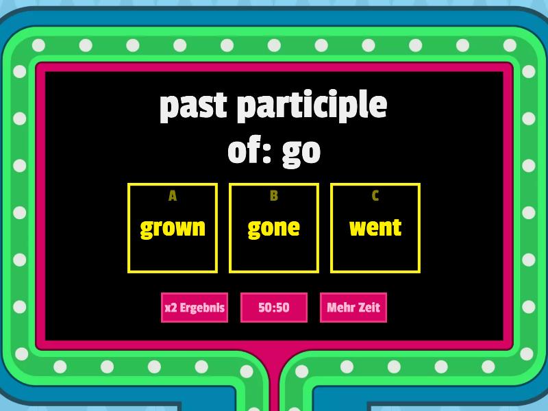 Irregular Verbs - Gameshow quiz