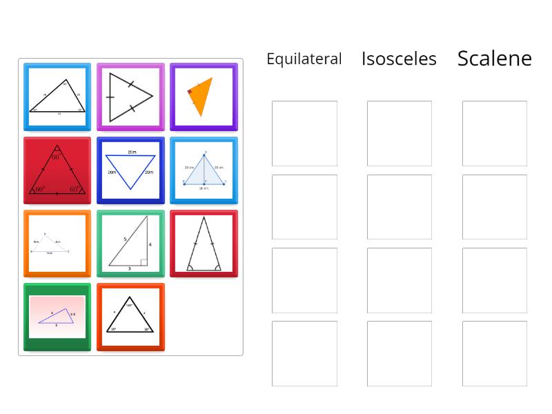 Classifying Triangles by Side Length - Group sort