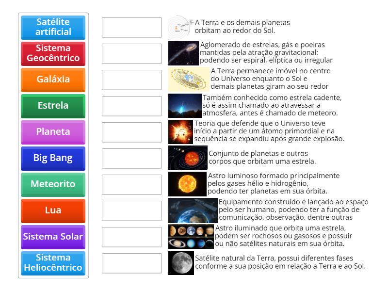 O universo e seus astros - Match up