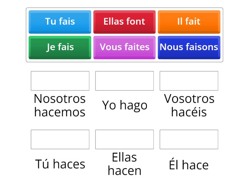 Le verbe "FAIRE" - Match up