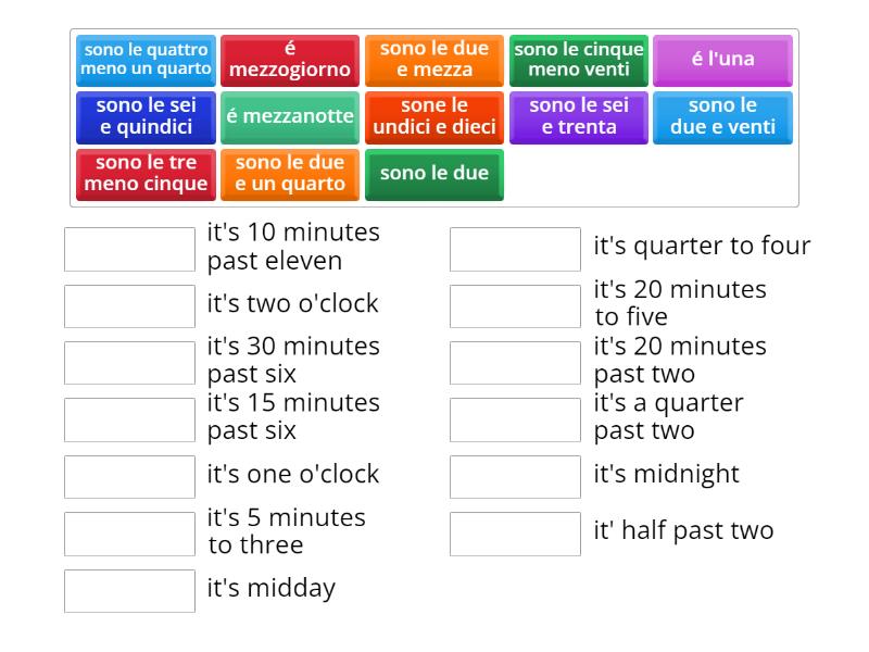 L'ora - The time - Match up