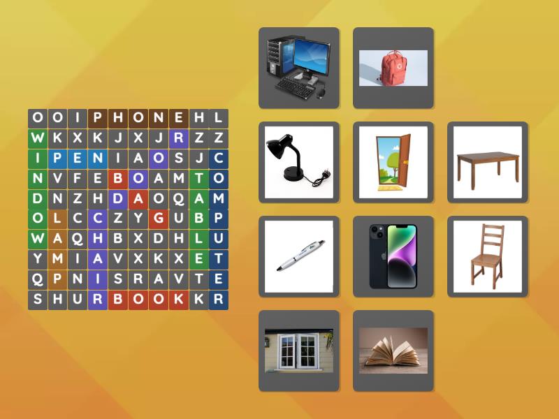 Objects Around - Wordsearch