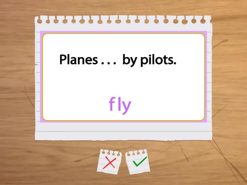 Passive Present Simple - Flash cards