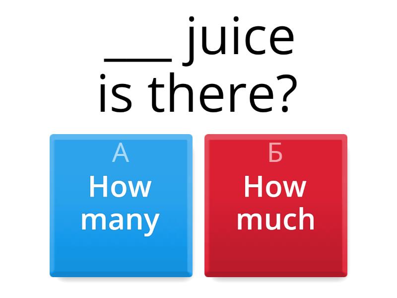 How much/ how many - Quiz