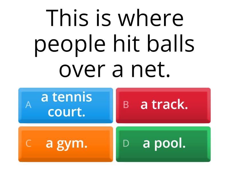 Vocabulary: Places for sports and exercise - Quiz