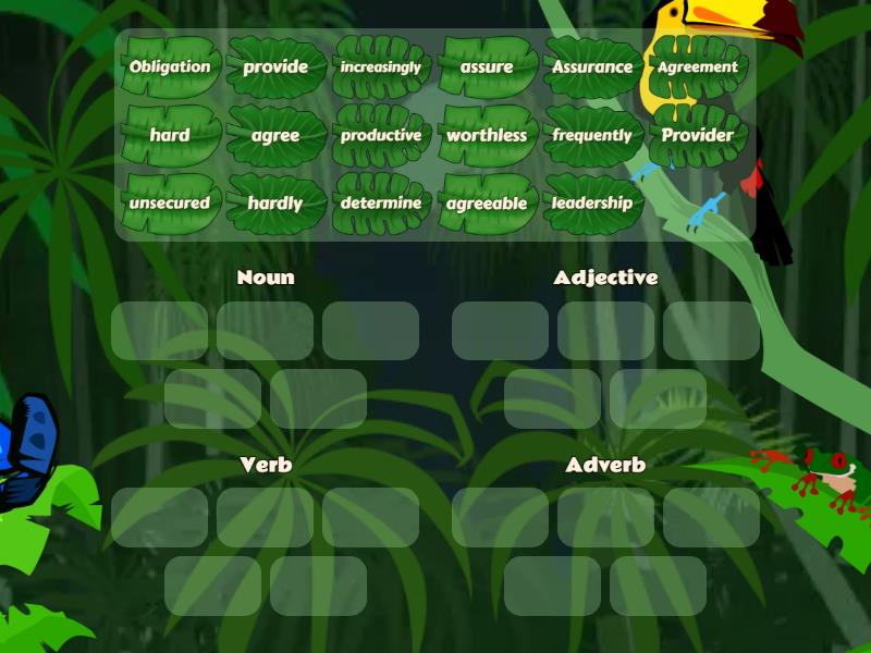 Classify Word forms - Ordenar por grupo