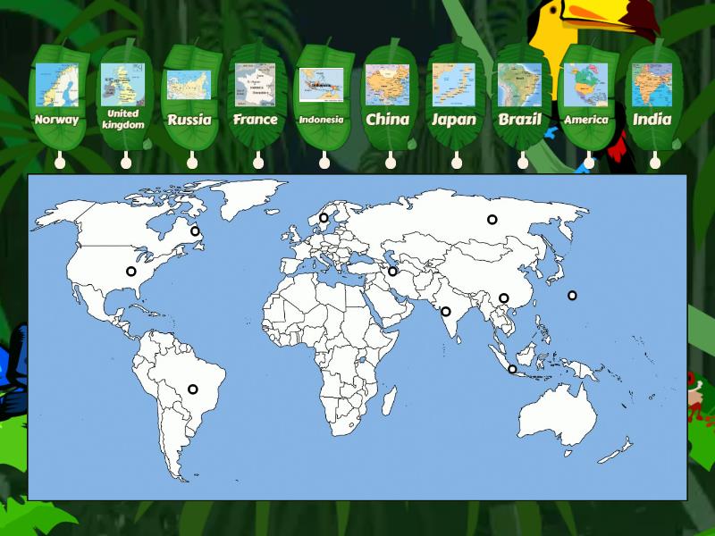 10 countries - Labelled diagram