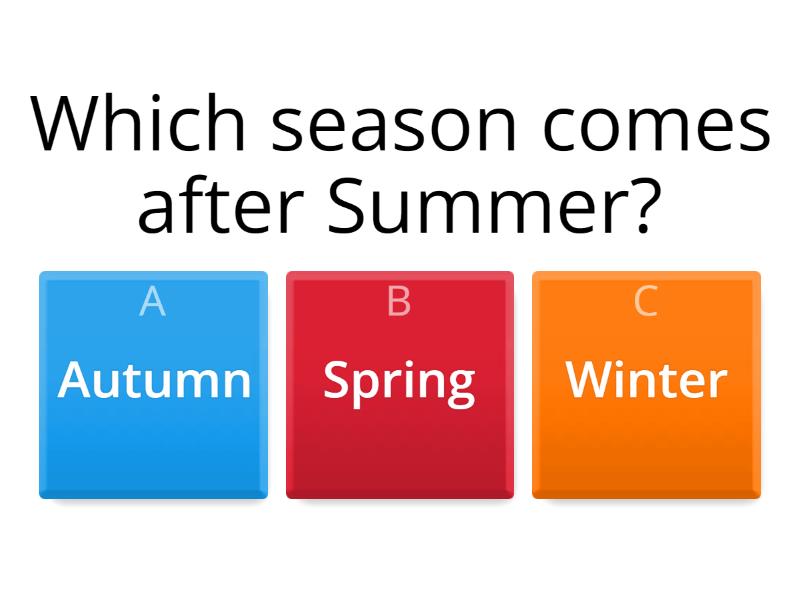 The Seasons - Quiz
