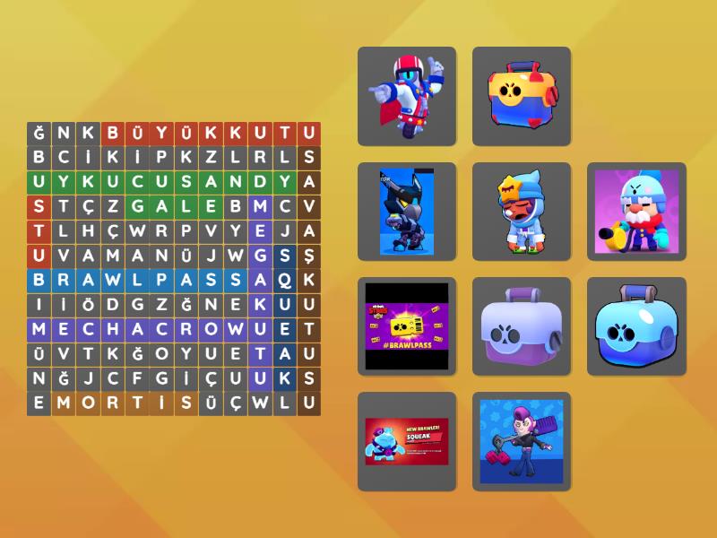 BRAWL STARS KELİME ARAMA - Wordsearch