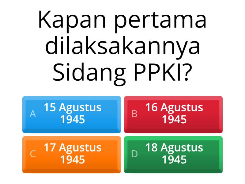 Sidang PPKI 1 - Cuestionario
