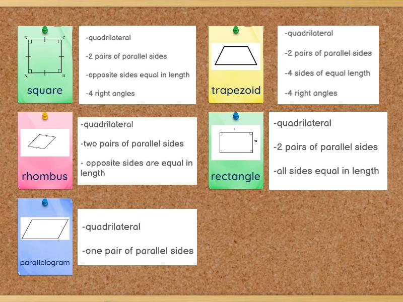 Identify Quadrilaterals - Match up