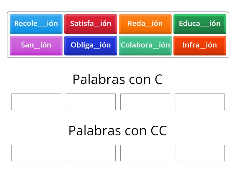 ¿Se escribe con C o con CC? - Group sort