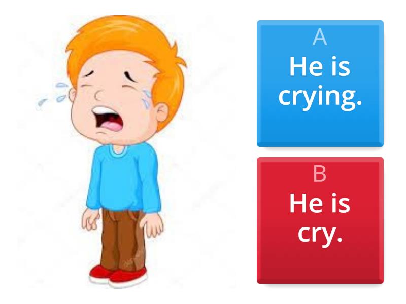 Matching the sentence to the picture - present progressive - Quiz