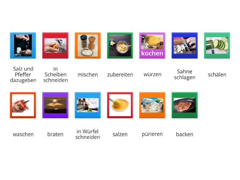 Verben zum Kochen - Unscramble