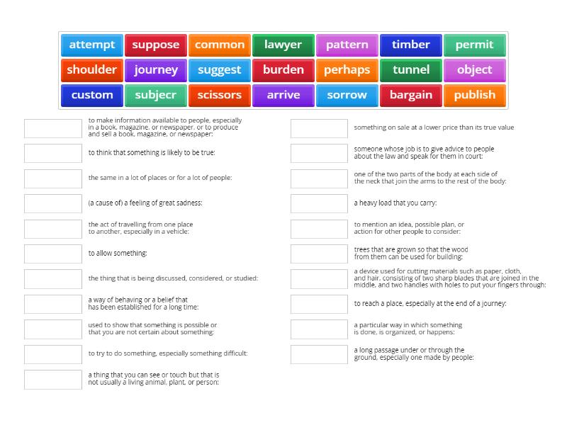 Spelling Lesson 3.3 - Match up